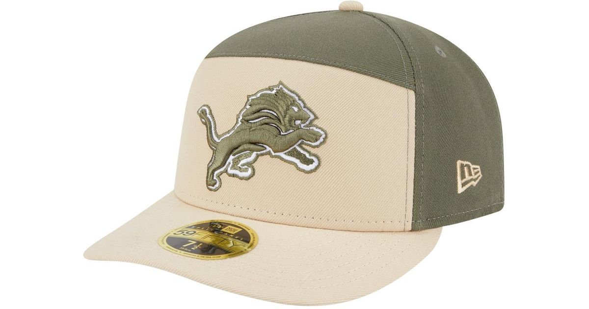 KTZ Light Beige/olive Detroit Lions Two-tone Color Pack Split Panel ...