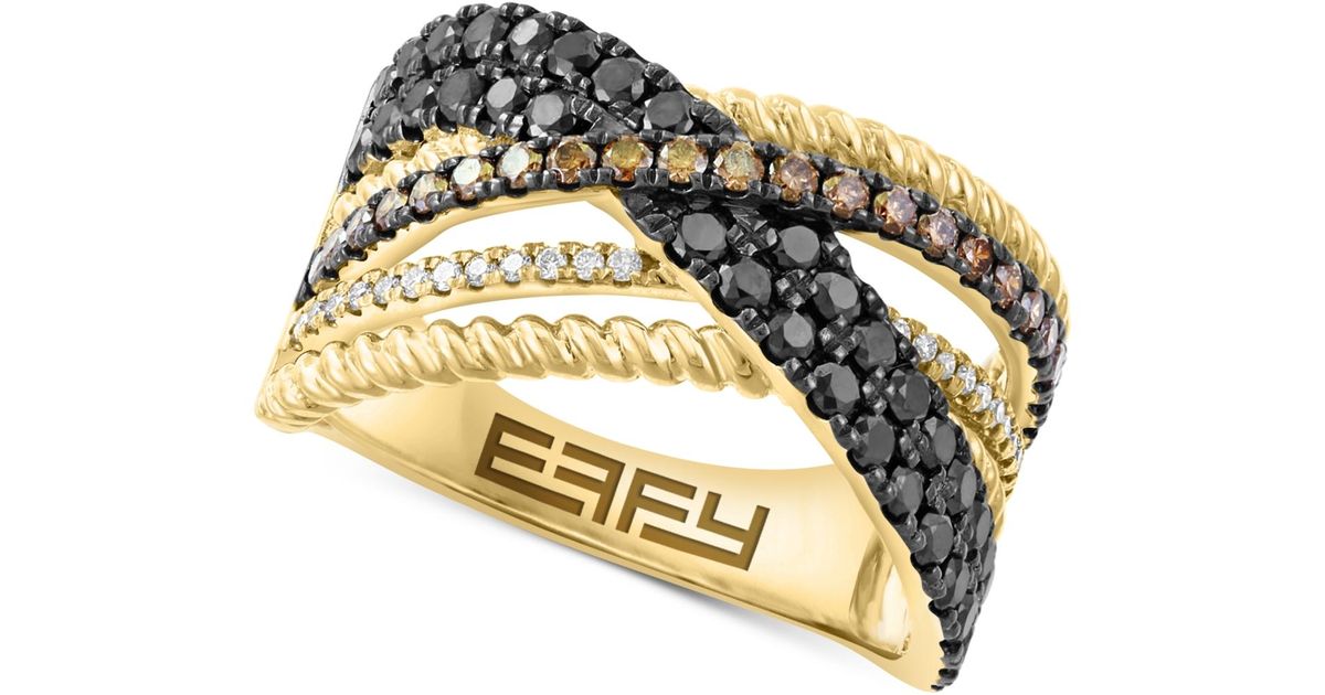 Effy Effy Multicolor Diamond Crossover Statement Ring (1 Ct. T.w. in ...