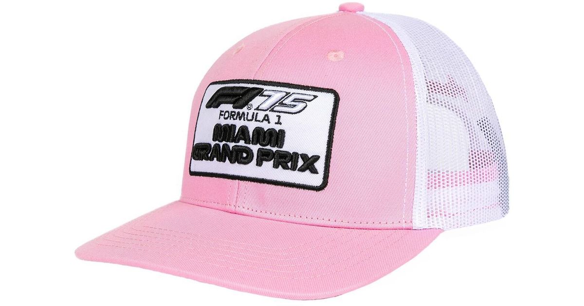 INSOMNIAC F1 2025 Miami Grand Prix Patch Trucker Adjustable Hat in Pink ...