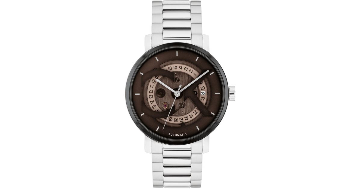 Calvin Klein Iconic Automatic Stainless Steel Bracelet Watch 40mm in ...