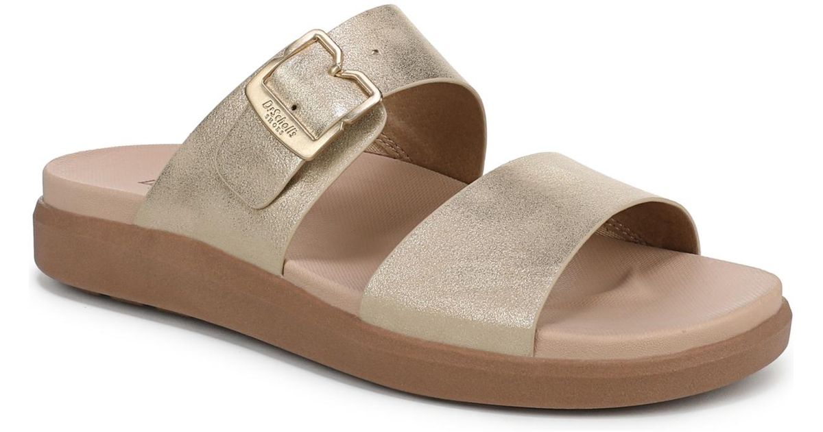 Dr. Scholls All Time Round Toe Slide Sandals in Brown | Lyst