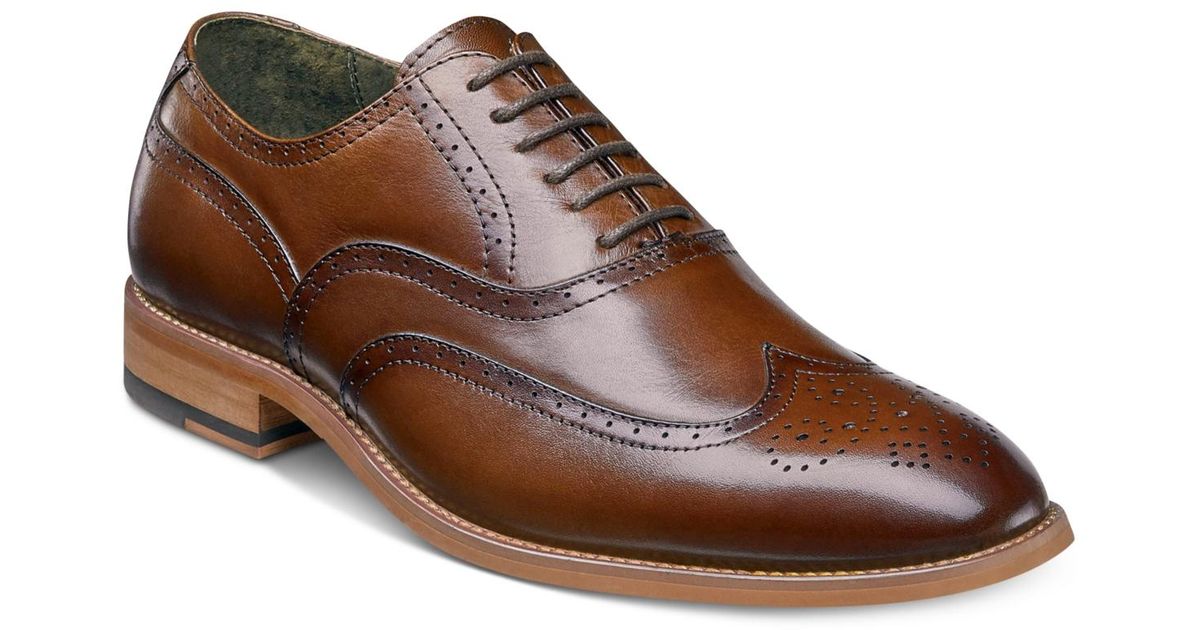 Stacy Adams Dunbar Wingtip Oxfords in Brown for Men | Lyst