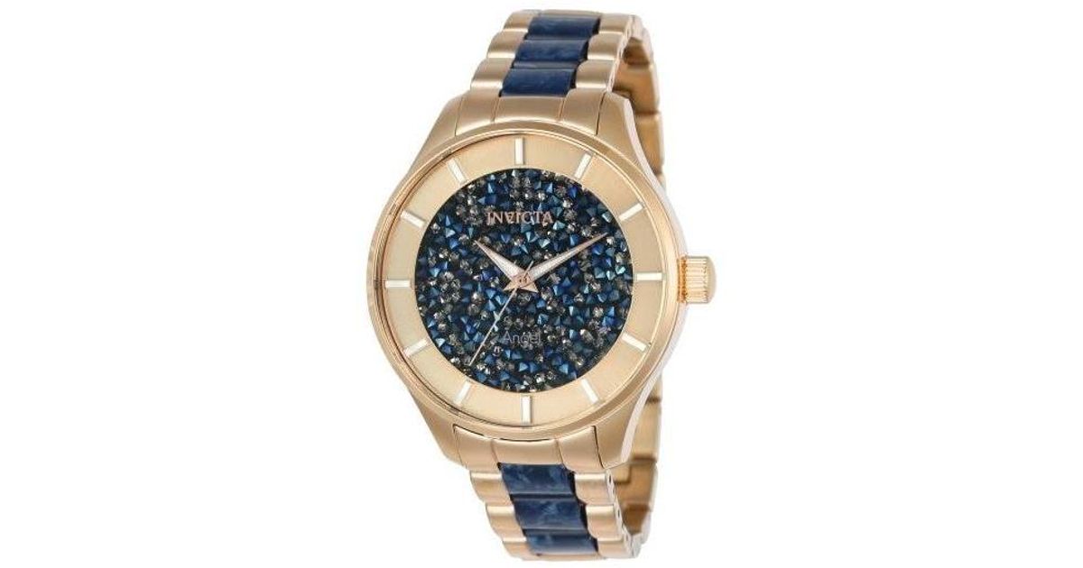 INVICTA WATCH Angel Quartz 3 Hand Dial Stainless Steel Bracelet Watch ...