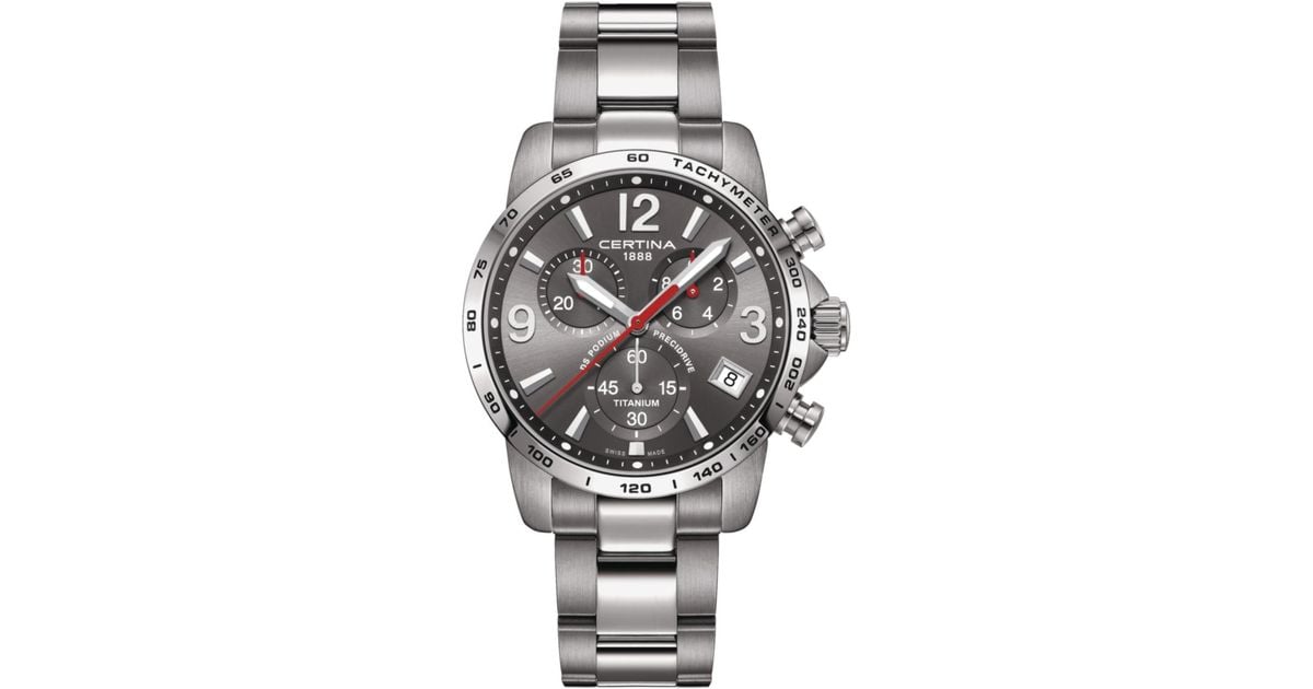Certina Swiss Chronograph Ds Podium Titanium Bracelet Watch 41mm in ...