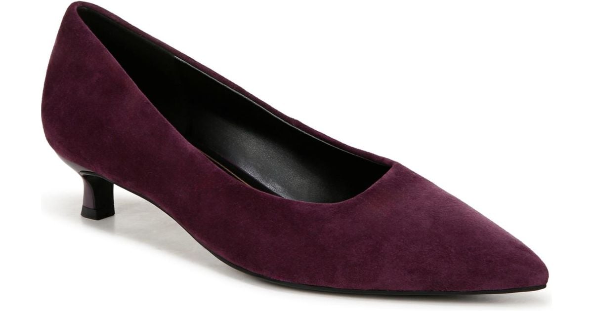 Naturalizer Natalia Kitten-heel Pointed Toe Pumps in Purple | Lyst