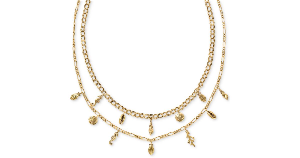 Kendra Scott Gold-tone Alexa Multi Strand Necklace in Metallic | Lyst