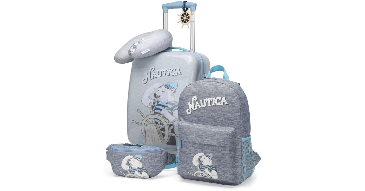 Nautica Kids Adventure 5-piece Airline Approved Carry-on luggage Set in ...