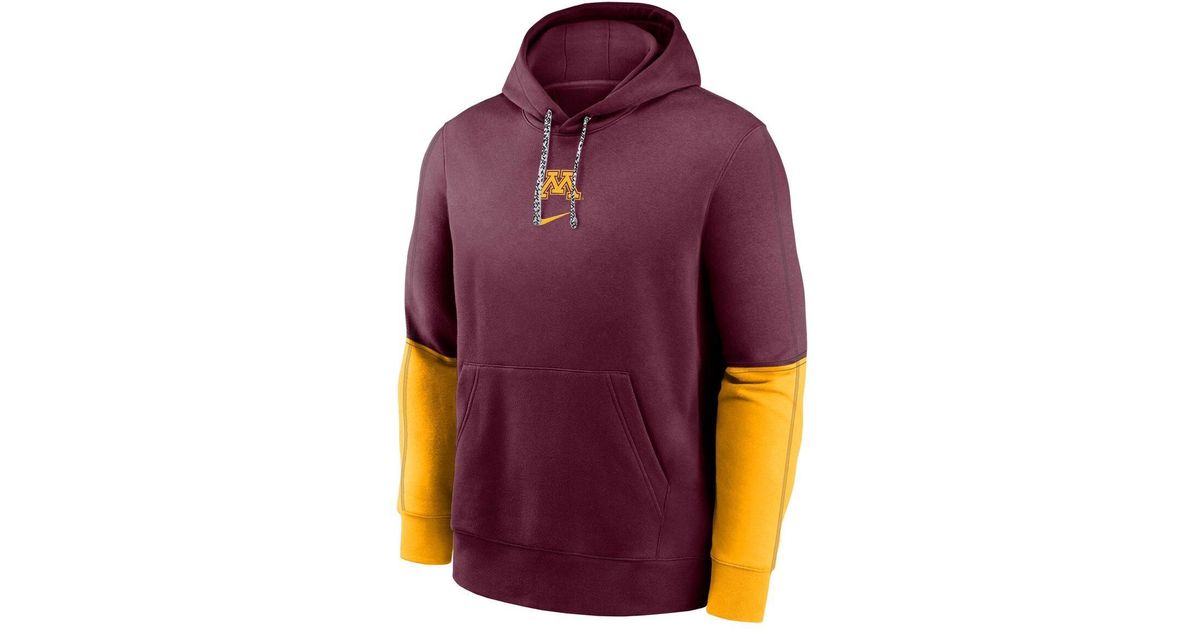 Nike Minnesota Golden Gophers 2024 Sideline Club Fleece Pullover Hoodie ...