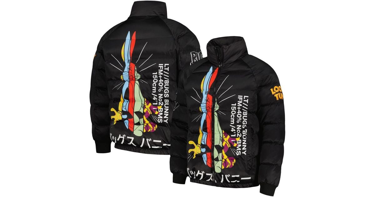 FREEZE MAX Looney Tunes Bugs Bunny Raglan Full-zip Puffer Jacket in ...