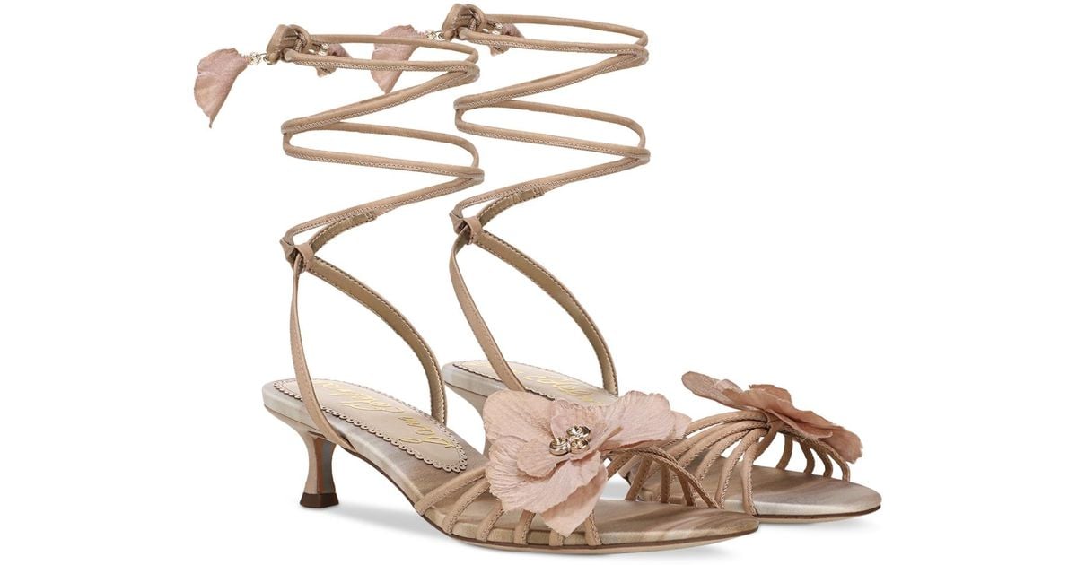 Sam Edelman Carla Strappy Dress Heels in Metallic | Lyst