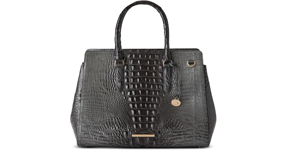 Brahmin Finley Carryall Satchel Bag in Black | Lyst