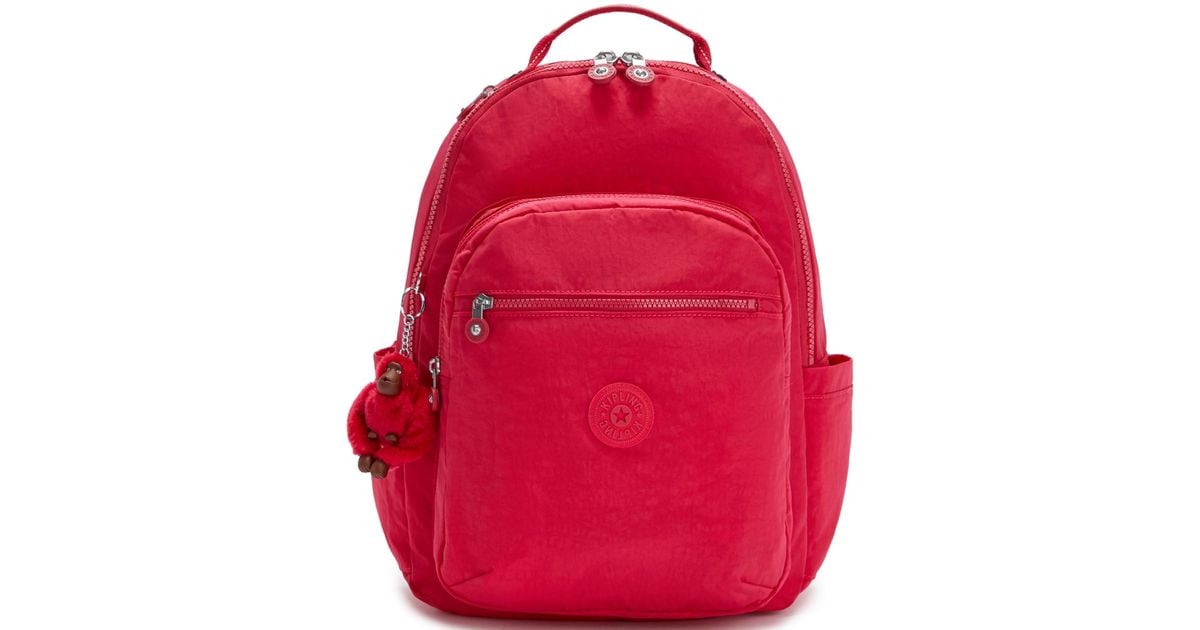 Kipling Seoul Medium Backpack in Red | Lyst
