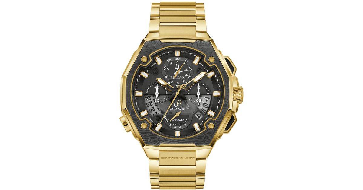 Bulova Chronograph Series X Precisionist Gold-tone Stainless Steel ...