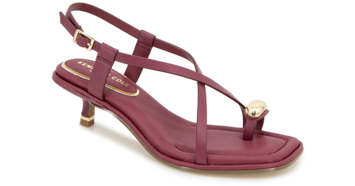 Kenneth Cole Geala Square Toe Dress Sandals in Pink | Lyst