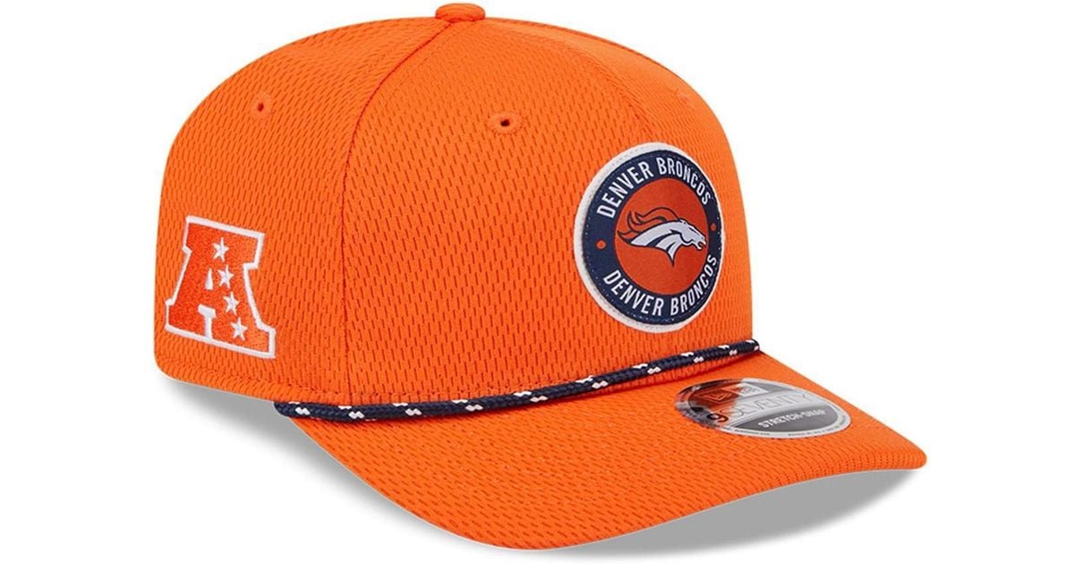 KTZ Denver Broncos 2024 Sideline 9seventy Stretch-snap Hat in Orange ...