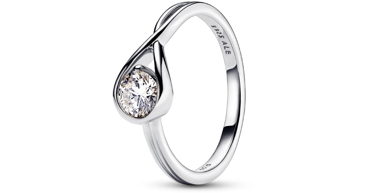 PANDORA Infinite Lab-grown Diamond Ring in Metallic | Lyst