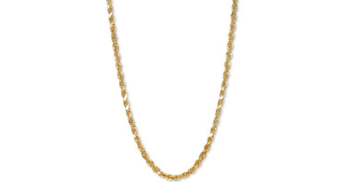 Italian Gold Forza Rope Chain Necklace Collection 3 1 5mm In 14k Gold ...