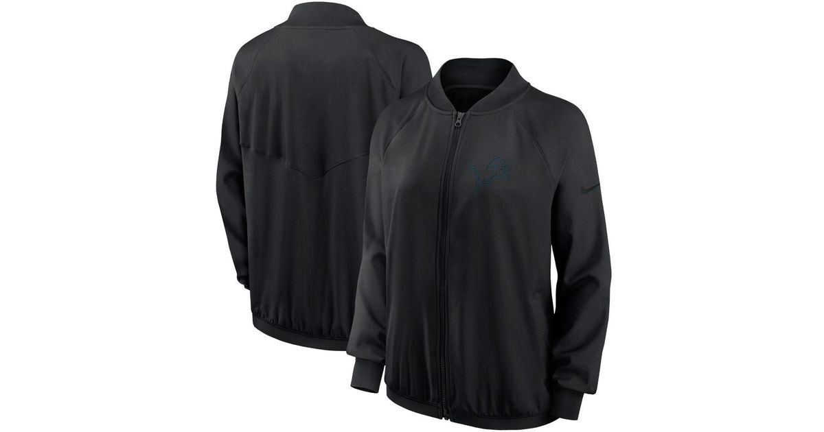Nike Detroit Lions Raglan Full-zip Jacket in Black | Lyst