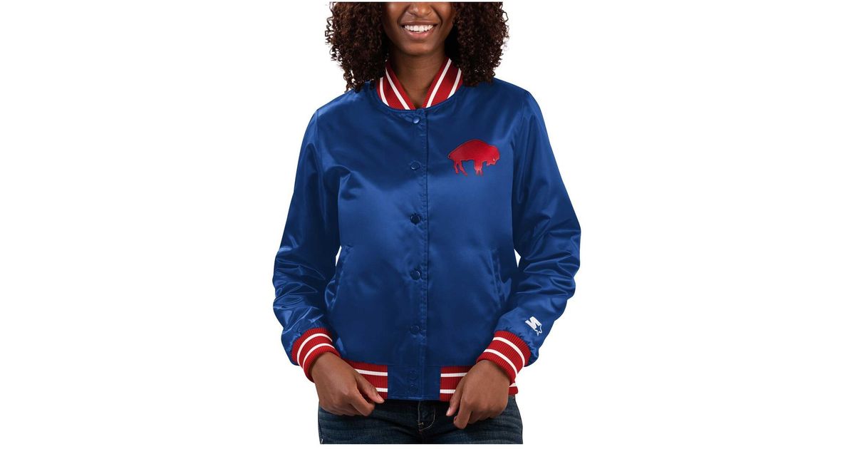 Starter Buffalo Bills Full Count Satin Full-snap Varsity Jacket in Blue ...