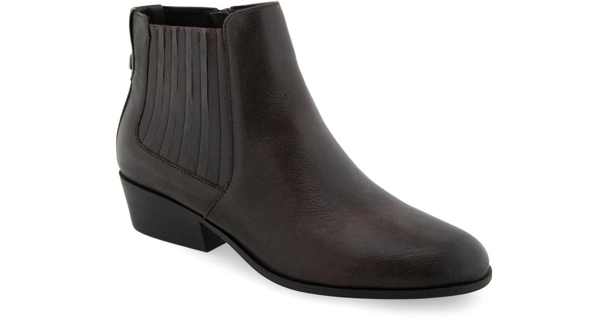 Aerosoles Claus Buckle Ornament Booties in Black | Lyst