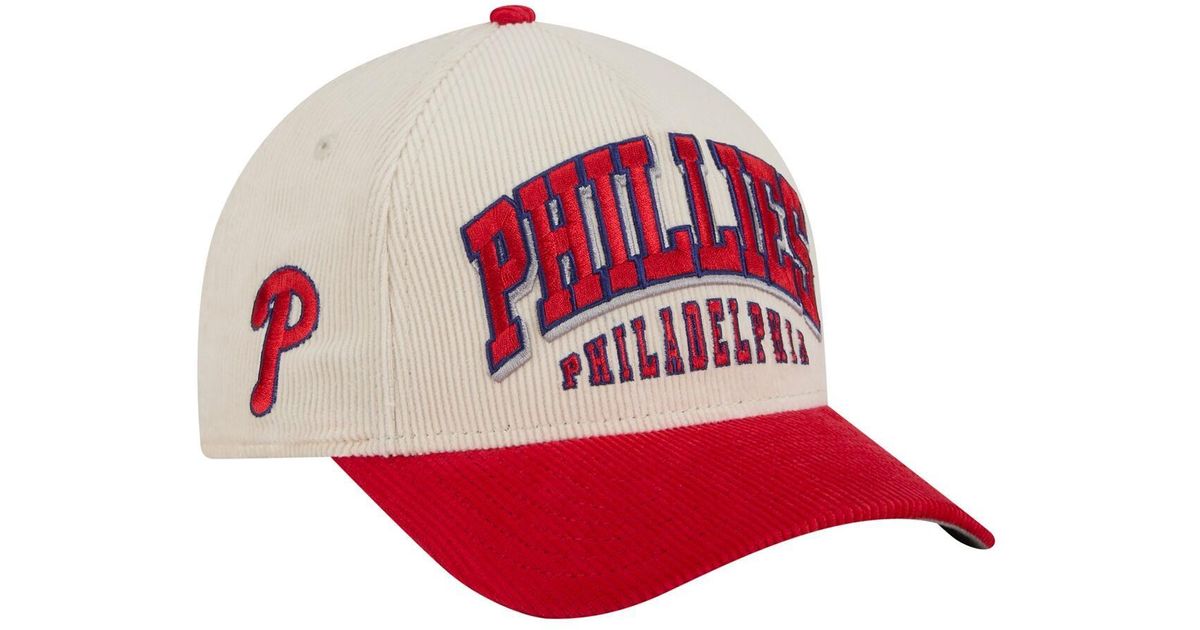 KTZ Cream/red Philadelphia Phillies Sided Corduroy 9forty A-frame ...