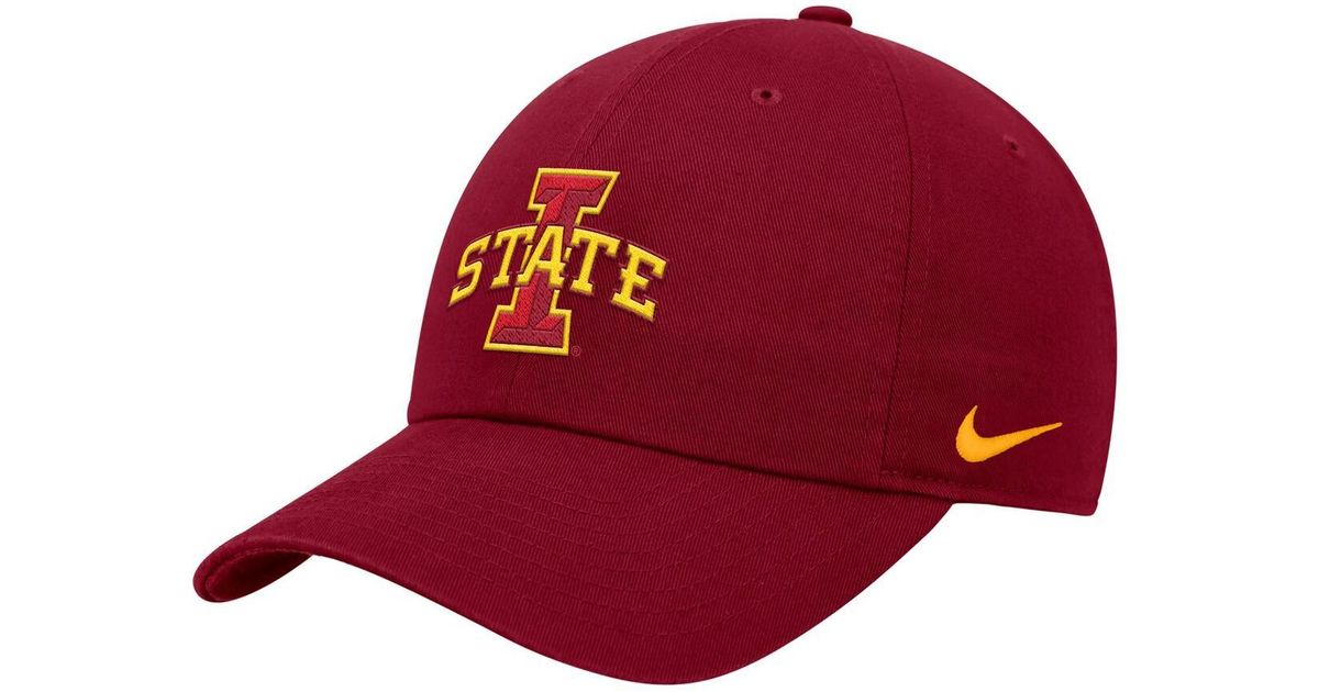 Nike Iowa State Cyclones Club Adjustable Hat in Red for Men | Lyst