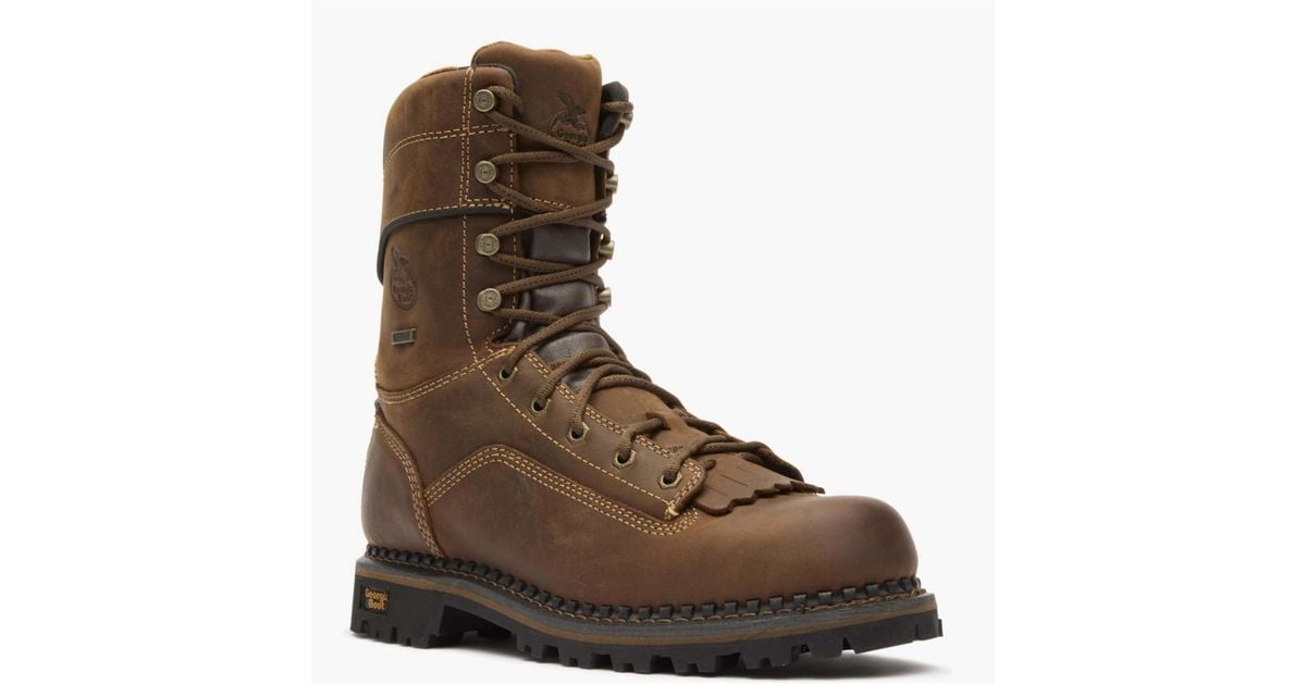 Georgia Boot Amp Lt Low Heel Logger Waterproof Work Boot in Brown for ...