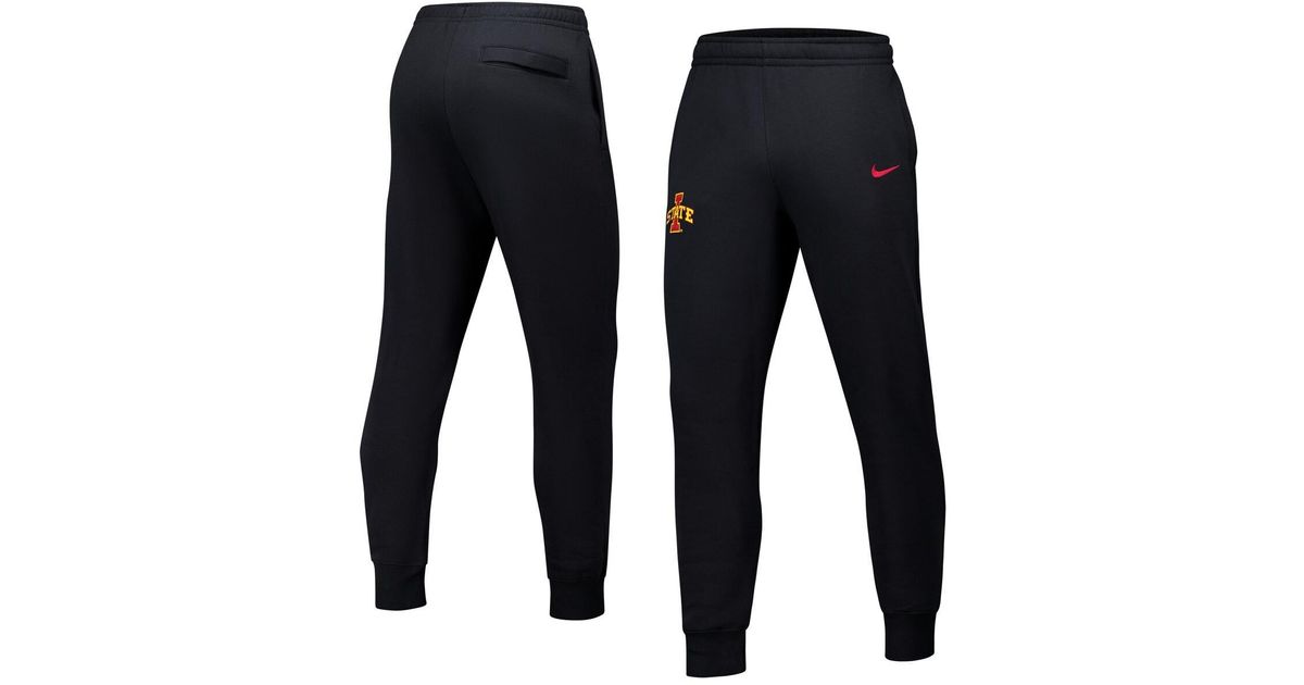 Nike Iowa State Cyclones Club Fleece Pants in Black for Men | Lyst