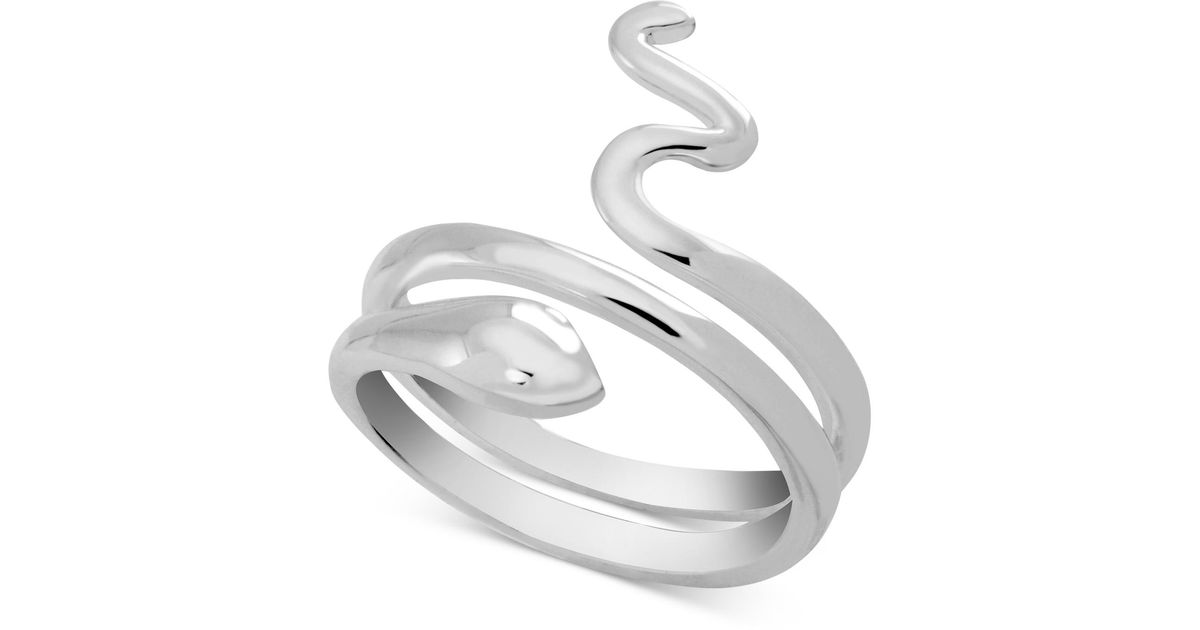 And Now This Snake Coil Ring in White | Lyst