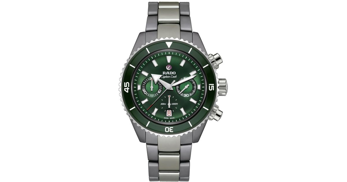 Rado Swiss Automatic Chronograph Silver-tone High-tech Ceramic ...