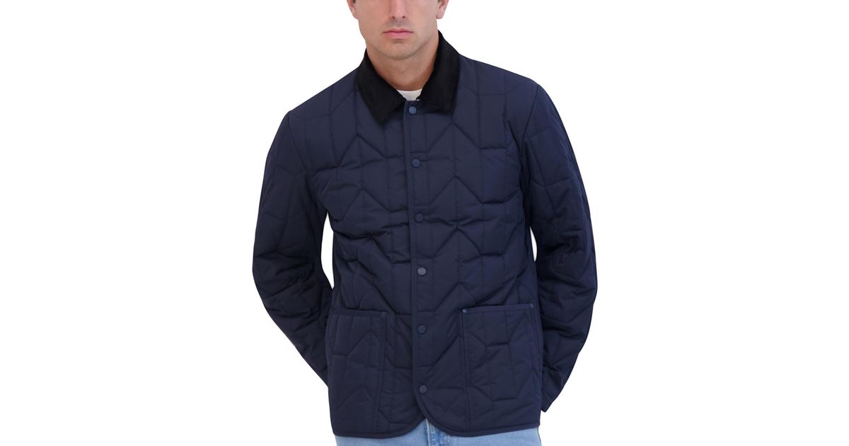 Robert Graham Quilted Snap-front Weather-resistant Chore Jacket in Blue ...