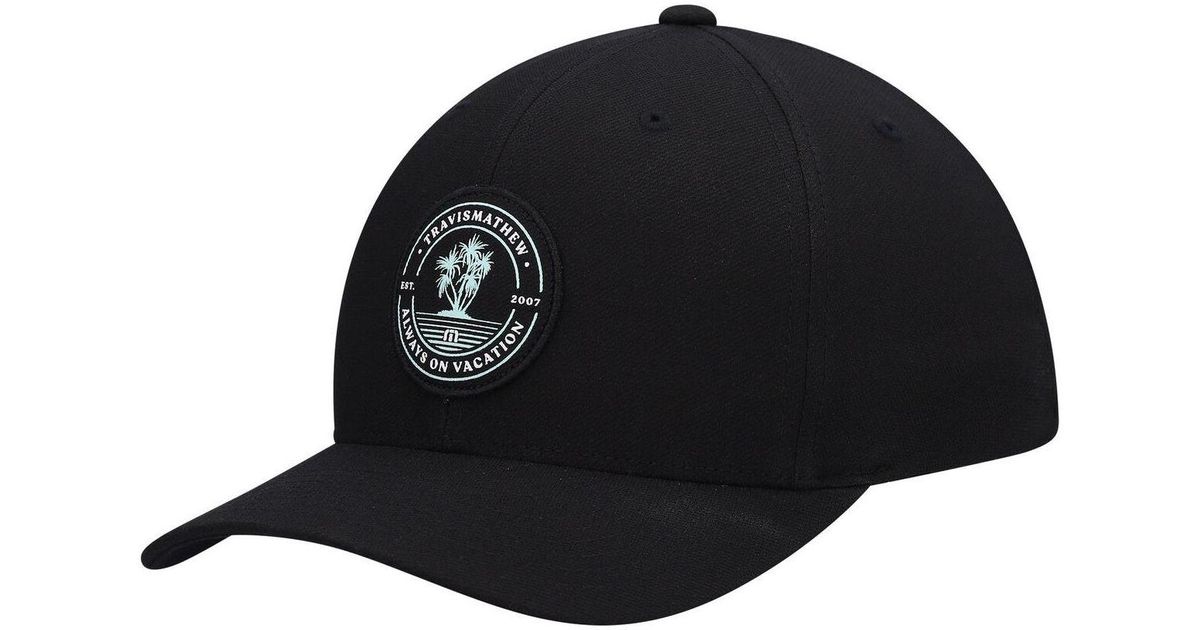 Travis Mathew Black Schooner Snapback Hat for Men | Lyst