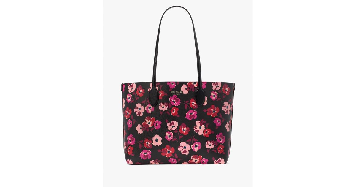 Kate Spade Bleecker Fall Poppies Large Tote in Red | Lyst