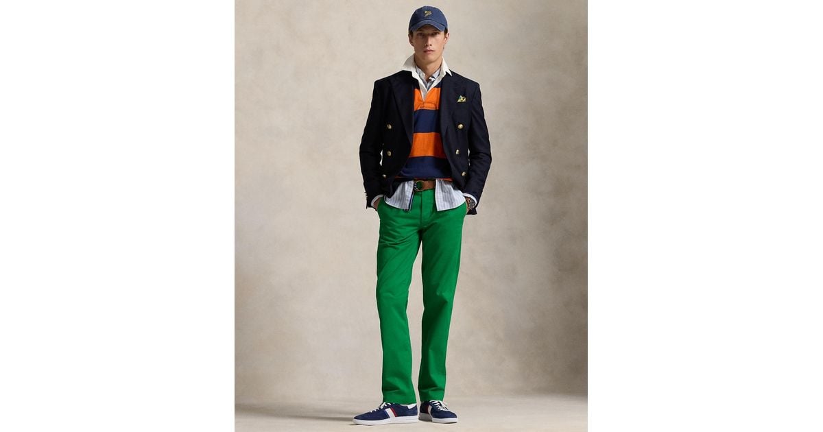 Polo Ralph Lauren Straight-fit Washed Stretch Chino Pants in Green for ...