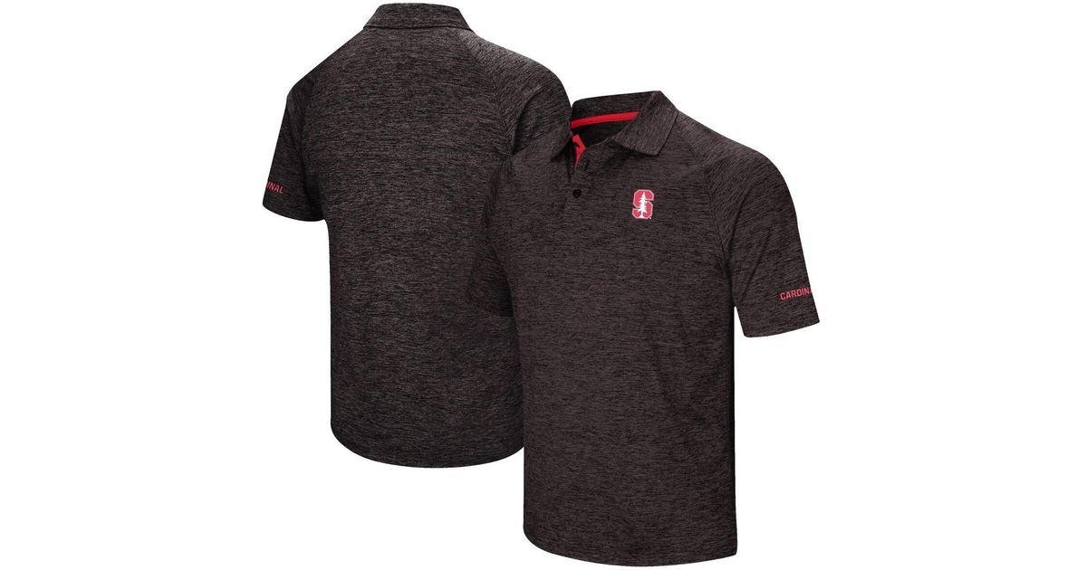 Colosseum Athletics Stanford Cardinal Down Swing Polo Shirt in Black ...