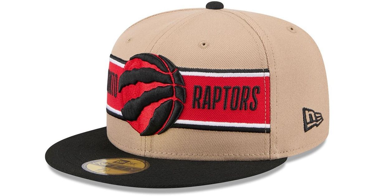 KTZ Tan/black Toronto Raptors 2024 Nba Draft 59fifty Hat in Red for Men ...