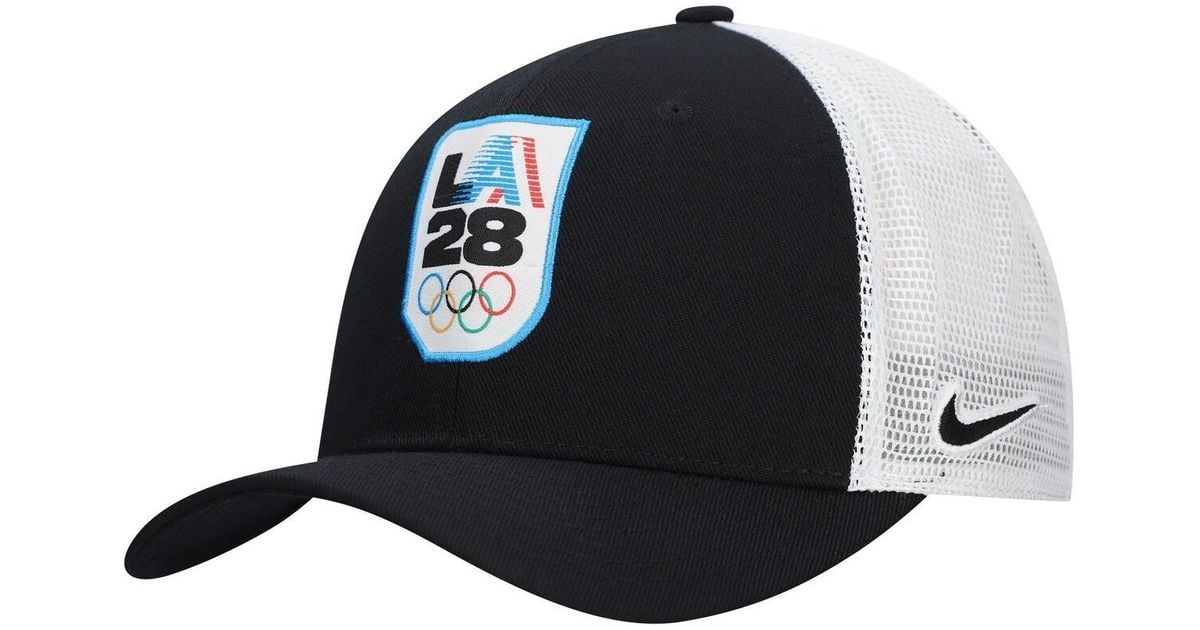 Nike La28 Rise Trucker Adjustable Hat in Black for Men | Lyst