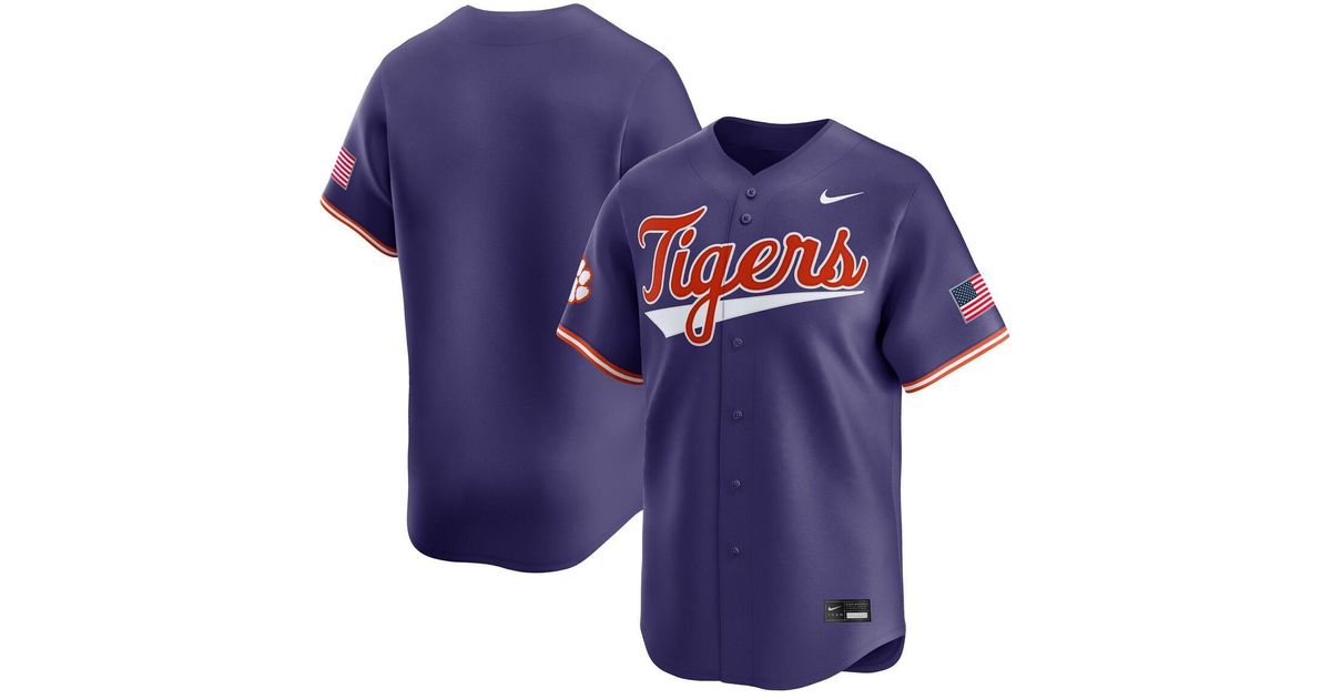 Nike Clemson Tigers College Limited Baseball Jersey in Blue for Men | Lyst
