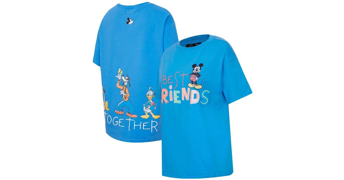 FREEZE MAX Mickey Friends Always Together Boyfriend T-shirt in Blue | Lyst