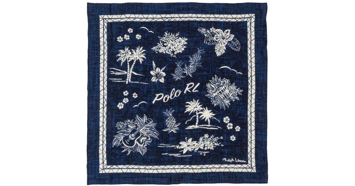 Polo Ralph Lauren Tropical Encore Bandana Scarf in Blue for Men | Lyst