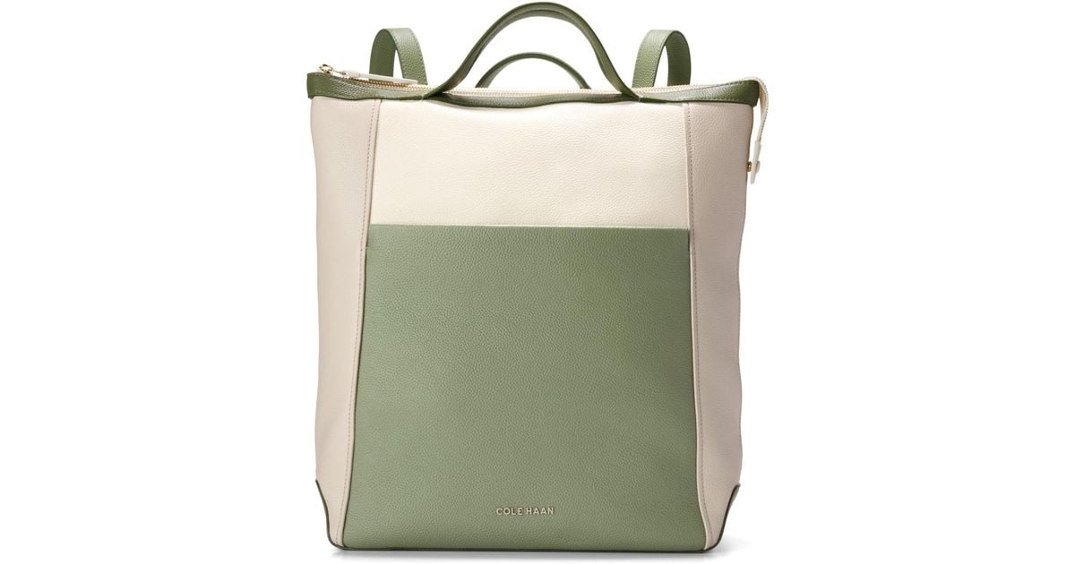 Cole Haan Grand Ambition Large Convertible Backpack Bag in Green | Lyst