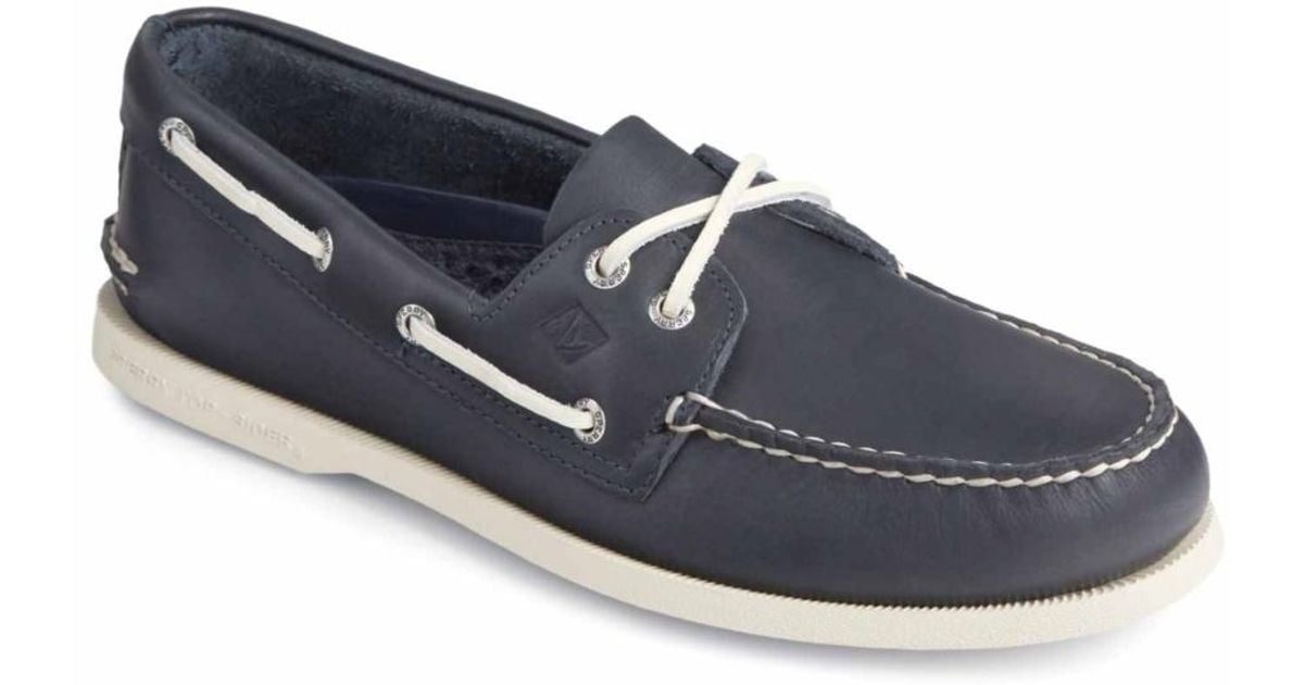 Sperry Top-Sider Authentic Original 2-eye Collegiate Leather Boat Shoe ...