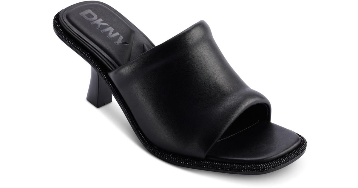 DKNY Reading Slide Sandals in Black | Lyst