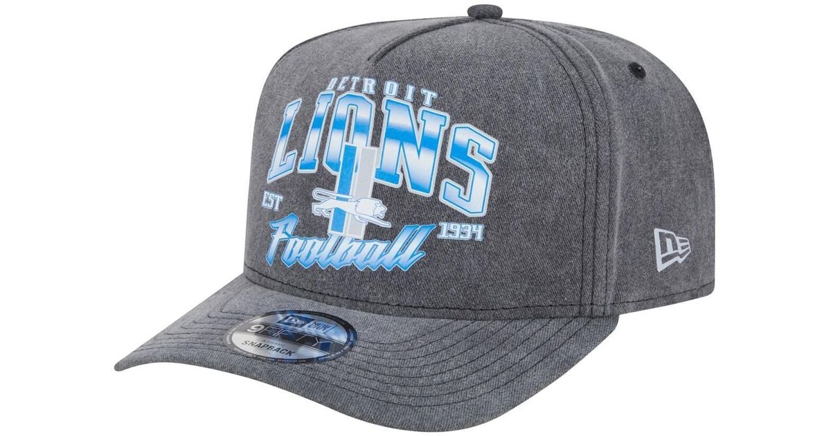 KTZ Â Detroit Lions Throwback Washed A-frame 9fifty Snapback Hat in ...
