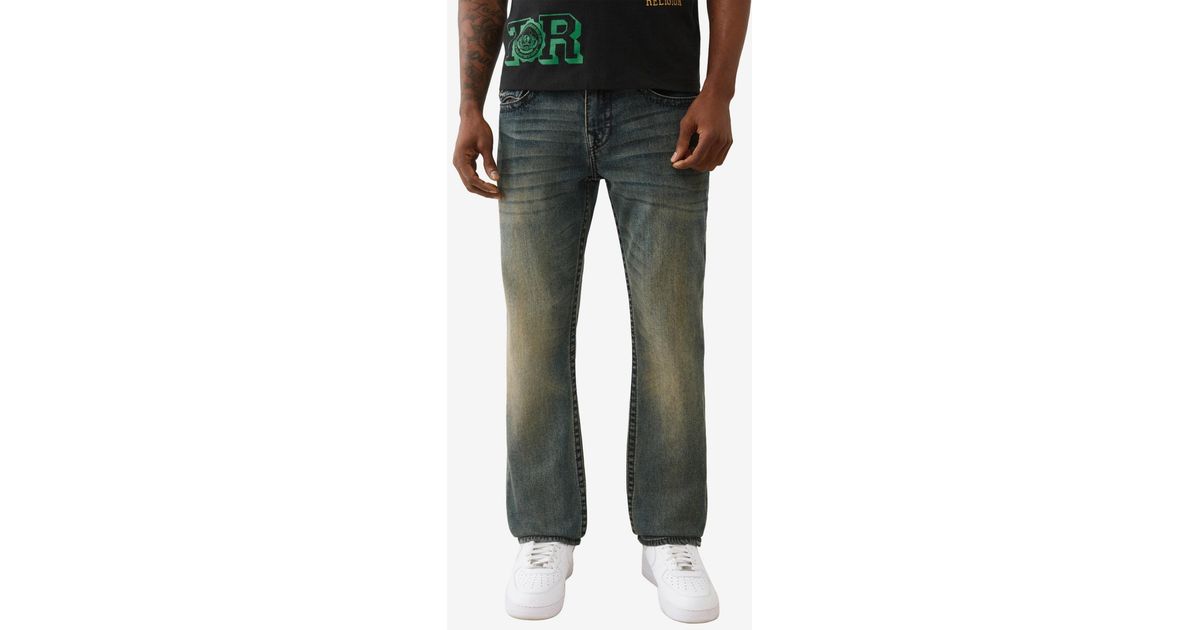 TRUE RELIGION Ricky Straight-fit Jeans in Black for Men | Lyst