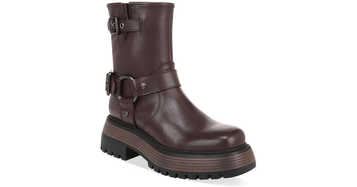 Circus by Sam Edelman Hadley Lug-solo Moto Booties in Brown | Lyst
