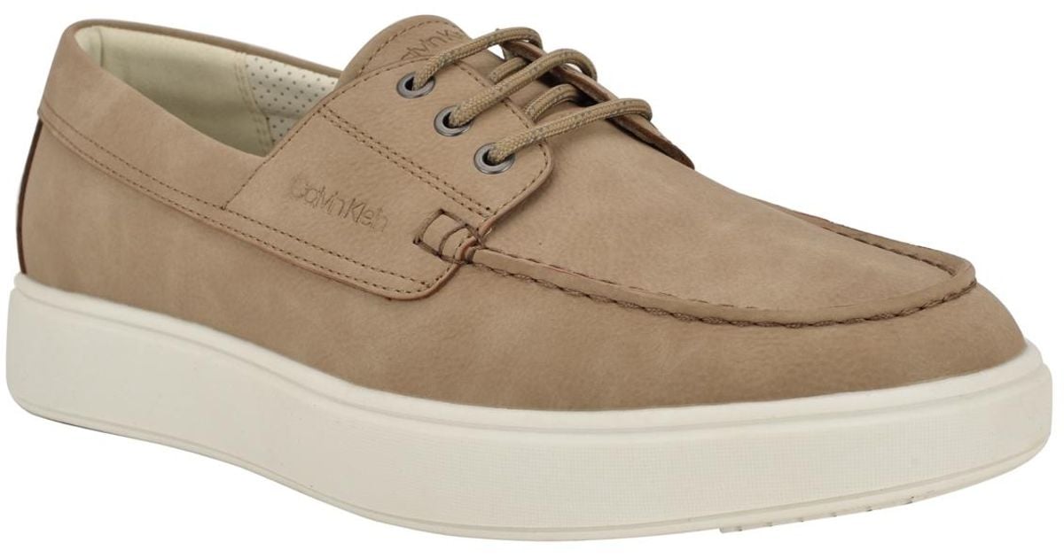 Calvin Klein Januse Casual Boat Shoe in Brown for Men | Lyst