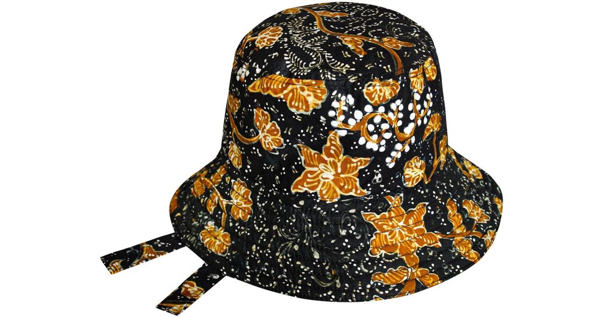 BrunnaCo Jasmine Chinoiserie Batik Hat In Brown And in Blue | Lyst