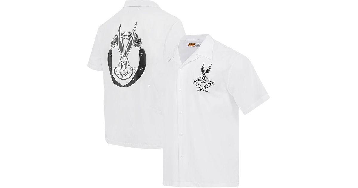 FREEZE MAX Looney Tunes Bugs Bunny Melted Skeleton Button-up Shirt in ...