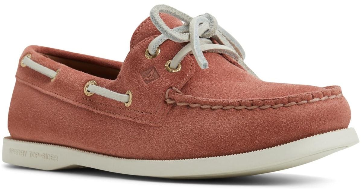 Sperry Top-Sider Ao 2-eye Round Toe Boat Shoe in Pink | Lyst